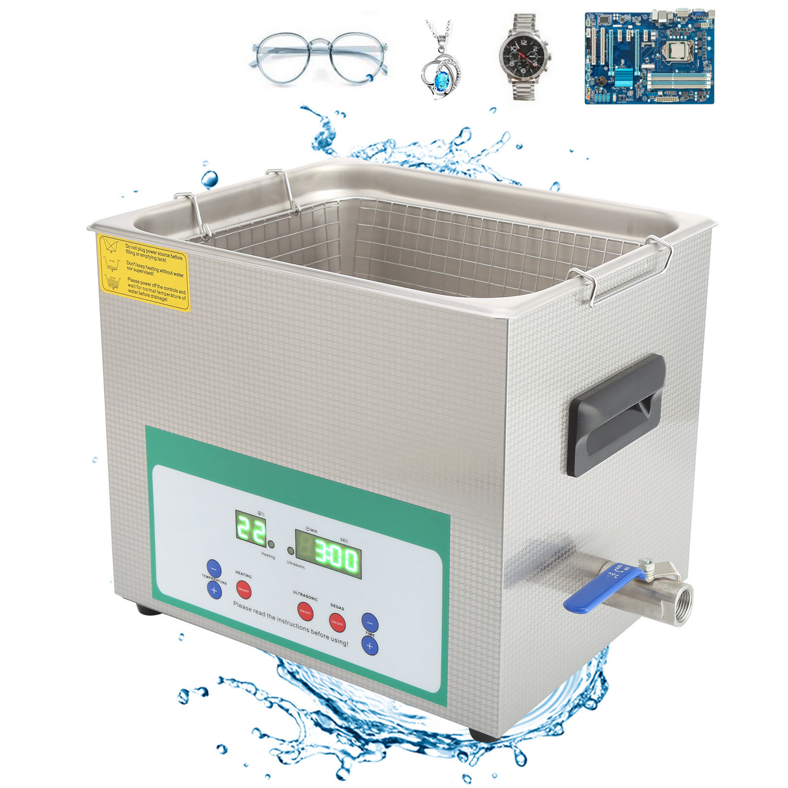Ultrasonic Cleaner, Efficient Industrial 240W Ultra Sonic Cleaning ...