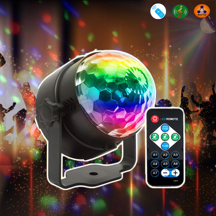 ESHINY R5 MINI 3W Crystal Magic Ball RGB LED Stage Effect Light Rotating Full Color DJ Dace ...