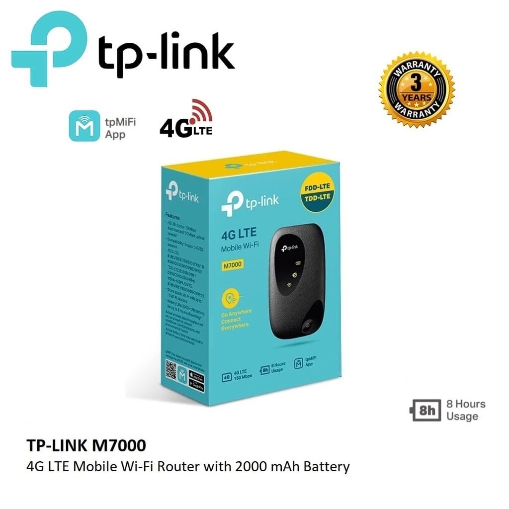 TP-LINK M7000/M7650 4G LTE Portable Broadband Mobile Wifi Modem Router Wireless Direct Sim MiFi ...