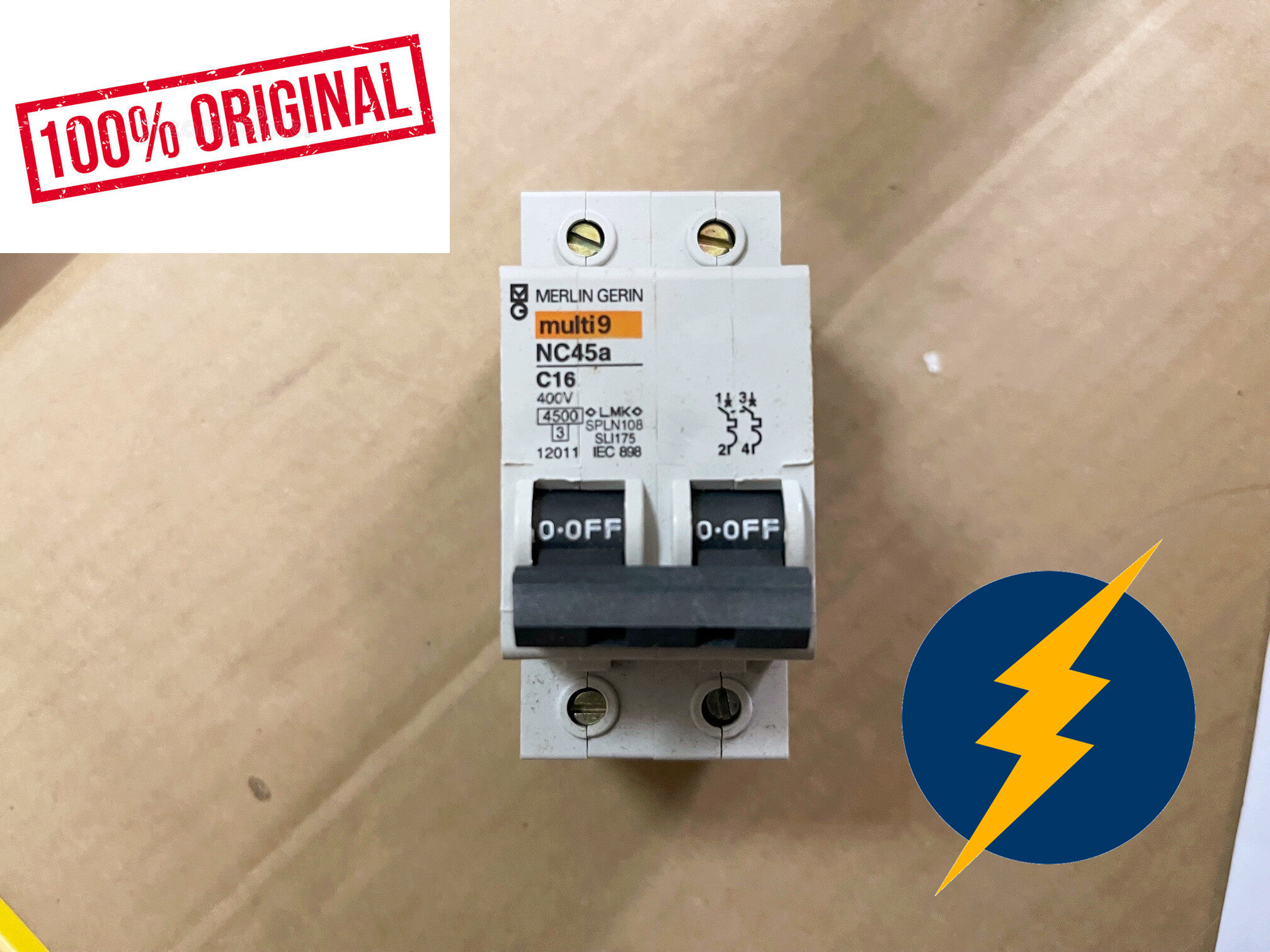 Merlin Gerin 12011 MCB - circuit breaker - NC45A - 2POLE - 16AMP - C ...