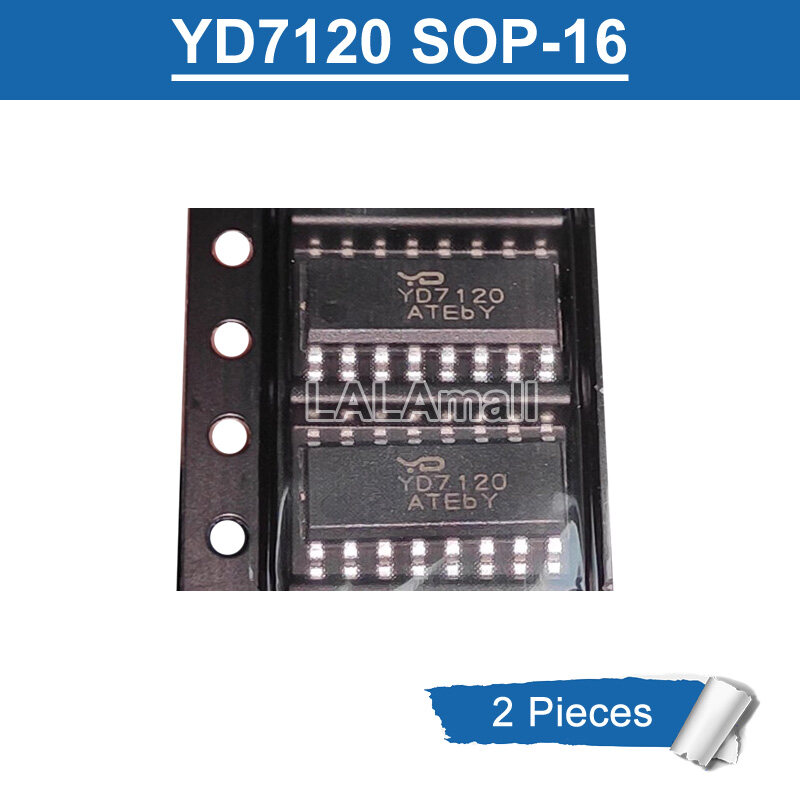 2ชิ้น YD7120 IC เครื่องขยายเสียงดิจิตอล SOP-16 YD 7120 SOP16 SMD Class ...