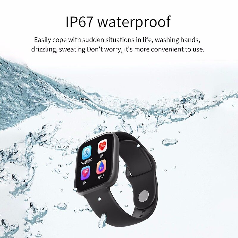 A-Mio I5 Smartwatch แตะหน้าจอเต็มนาฬิกาข้อมือฟิตเนส Ip68 สมาร์ทริสท์ ...