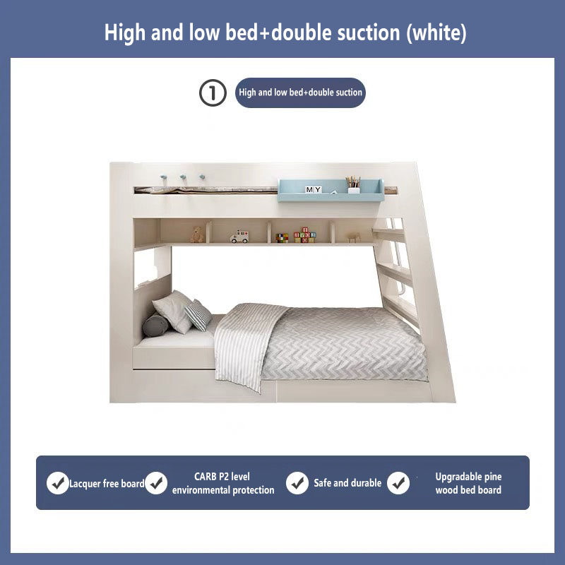 Children's bed double layer bed with the same width on top and bottom ...