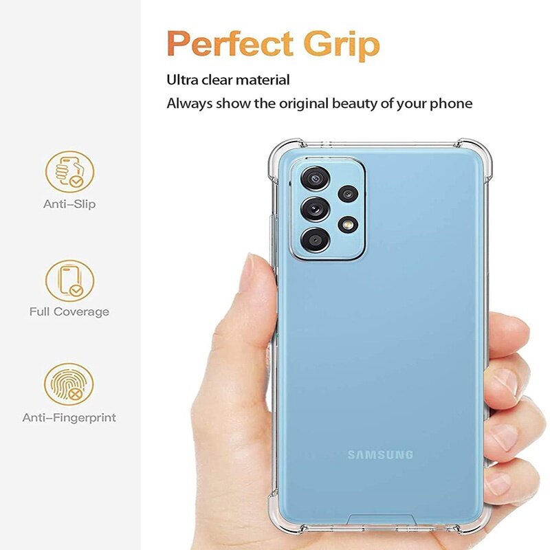 สำหรับ Samsung Galaxy A04S A53 A13 A33 A73 A23 M52 A52S A72 A52 A32 4G 5G โปร่งใส TPU กันกระแทก ...