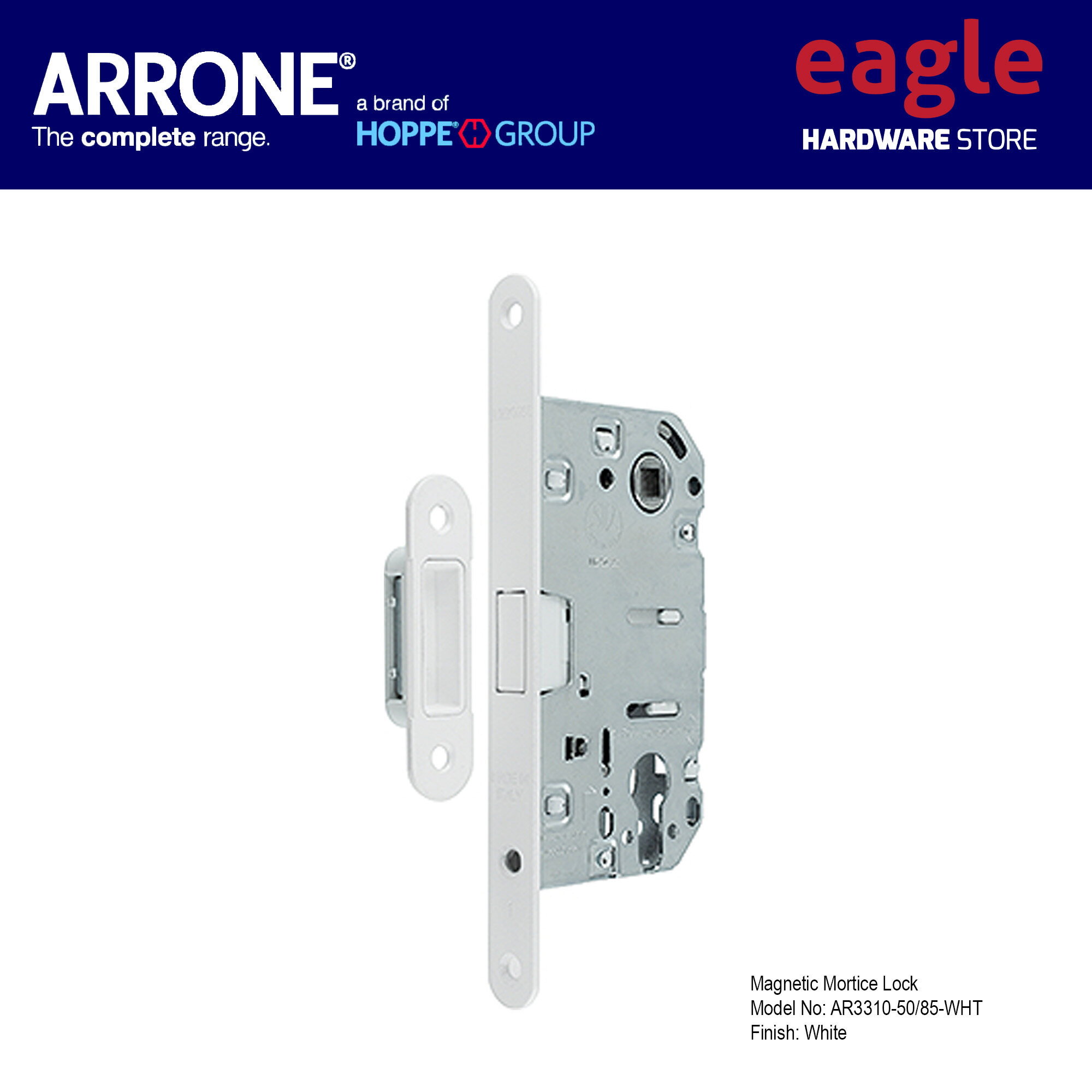 Arrone Silent Magnetic Mortice Lock; Variant Size and Colour Finishes ...