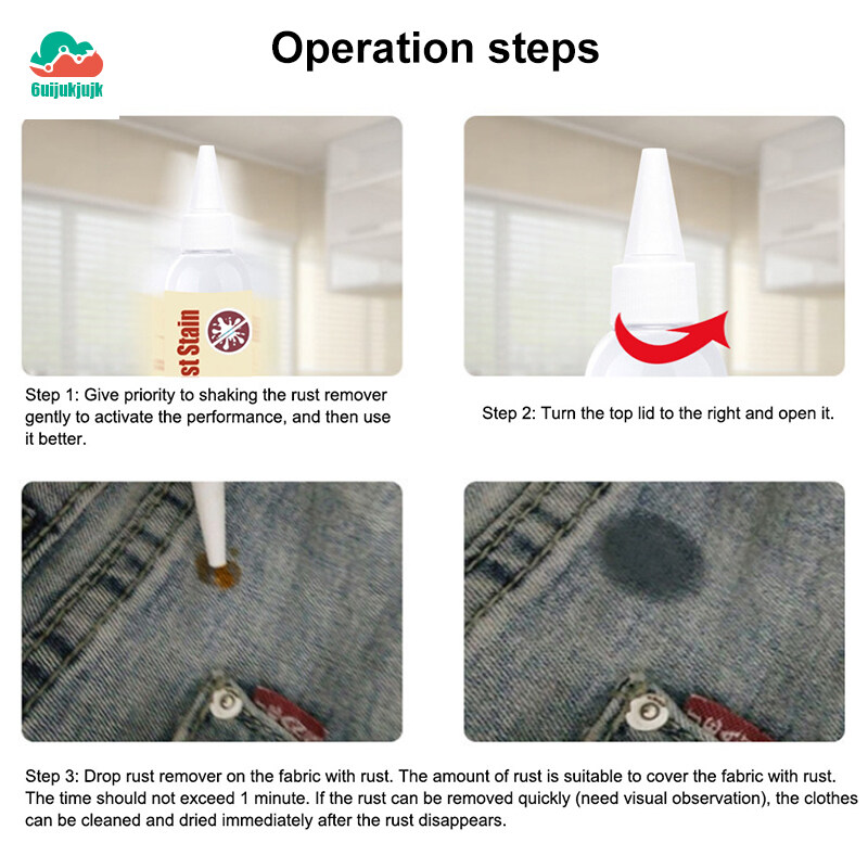 น้ำยาขจัดคราบสนิมผ้า6 Rust,น้ำยาทำความสะอาดเสื้อผ้าใช้งานได้อเนกประสงค์ ...