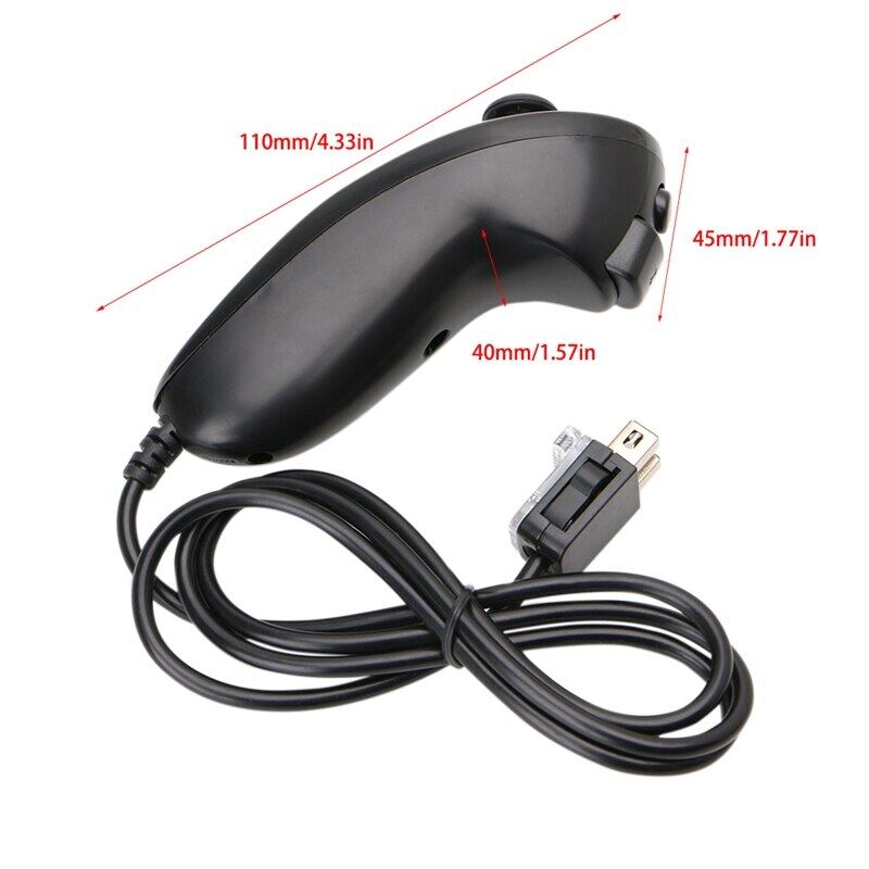 Narsta For Nintendo Wii Game Controller Joystick Left Hand Curved Game Handle Controller Nunchuk ...