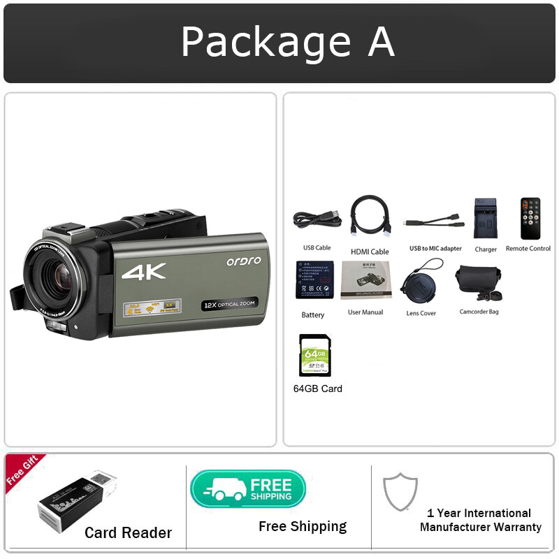 ORDRO AX60 4k Ultra HD Video Camera With 12x Optical Zoom For Live ...