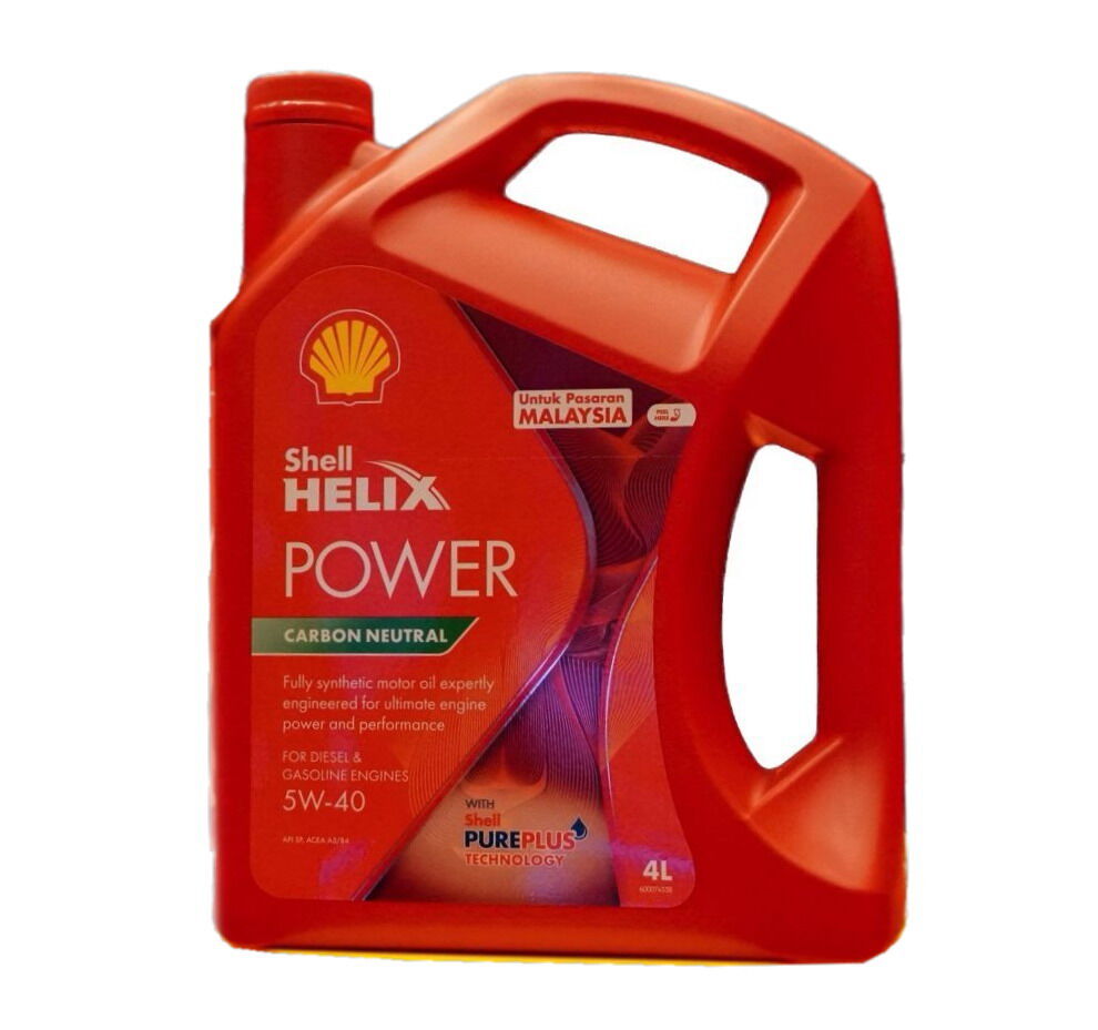 Shell Helix POWER Fully Synthetic 5W40 SN PLUS Engine Oil (4L) (PASARAN ...