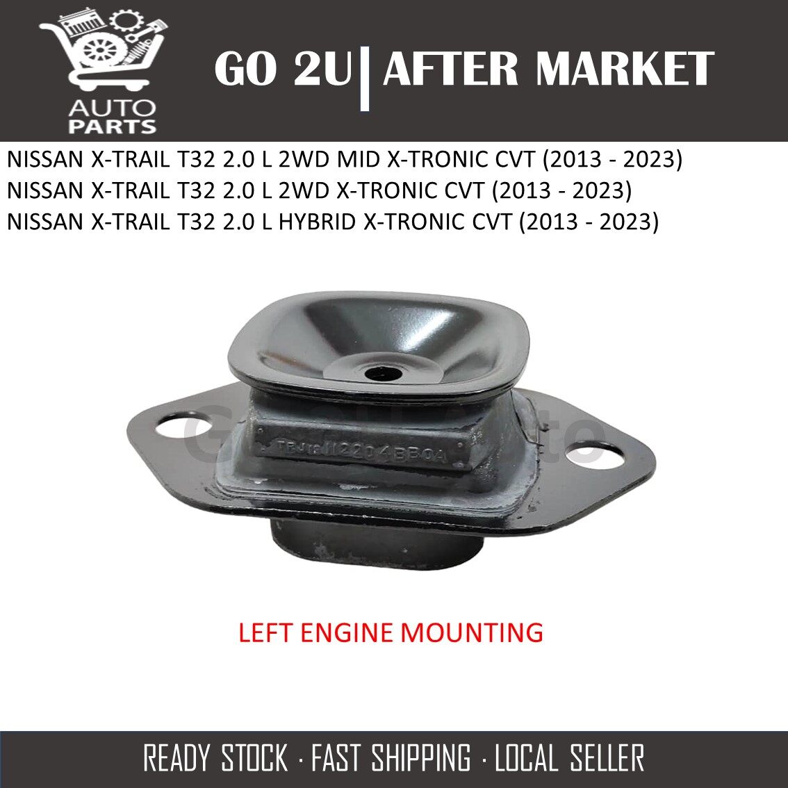 LEFT ENGINE MOUNTING - 11220-4BB0A NISSAN X-TRAIL T32 2.0 L (2013-2023 ...