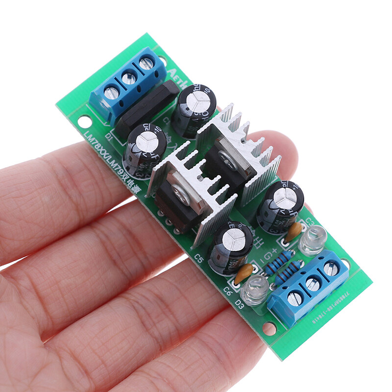LM7809 + LM7909 ±9V dual voltage regulator rectifier bridge power ...