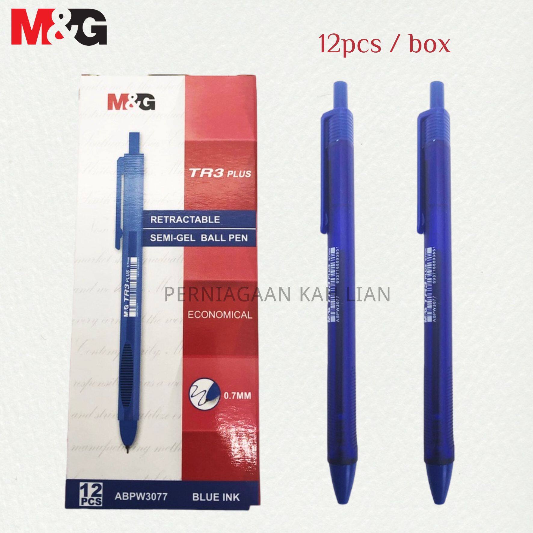 M&G TR3 PLUS Retractable Semi-Gel Ball Pen Super Smooth Writing Pen ...