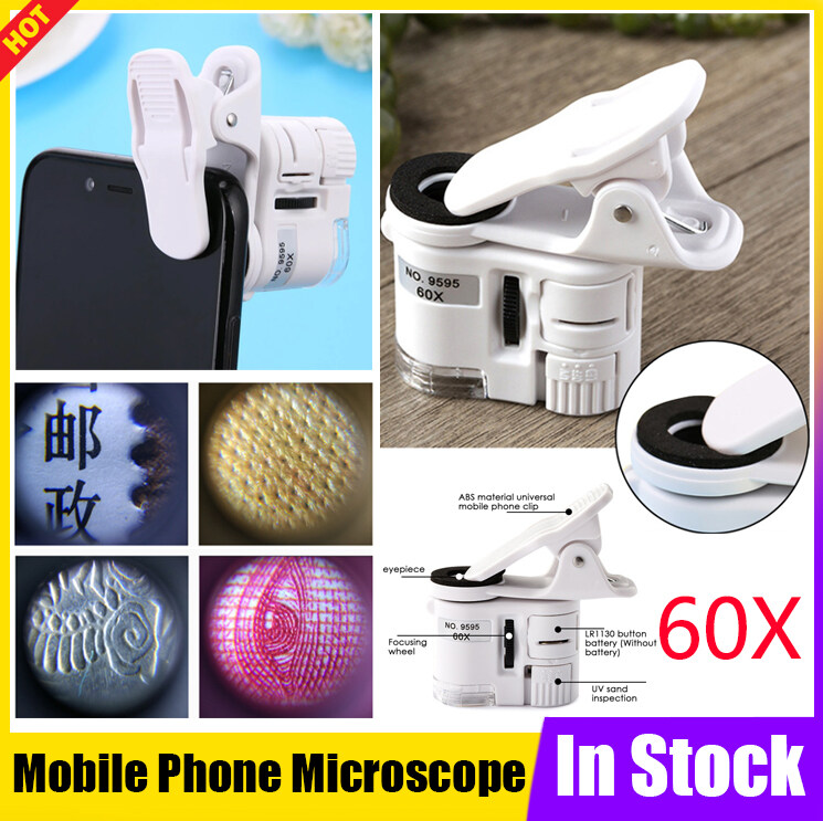 【In Stock】60x Zoom Microscope Jewelry Identification Magnifying Glass ...