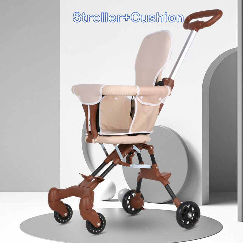 Beige Mall Stroller baby Cabin Lightweight NewBorn Two Way Stroller 4 ...