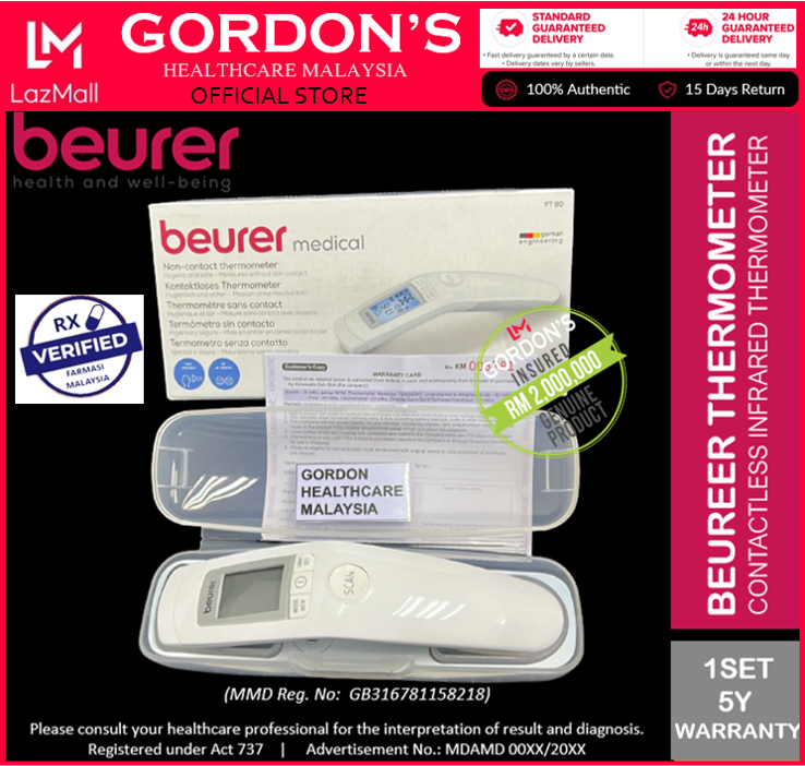 BEURER Non Contact Forehead Thermometer FT-90 / FT90 德国博雅额头温度计 TERMOMETER KEPALA FT90/1 FT-90/1 ...