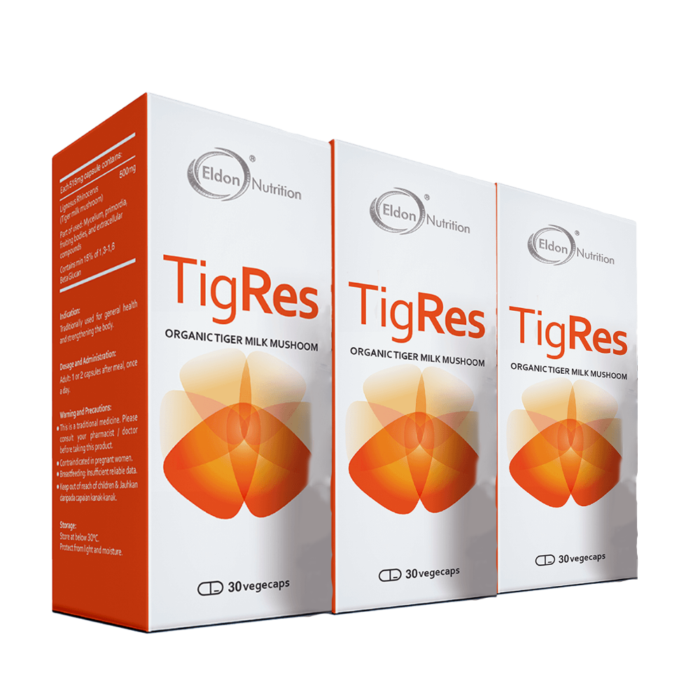Eldon Nutrition TigRes Capsule (Tiger Milk Mushroom) 30s/ 3 x 30s | Lazada