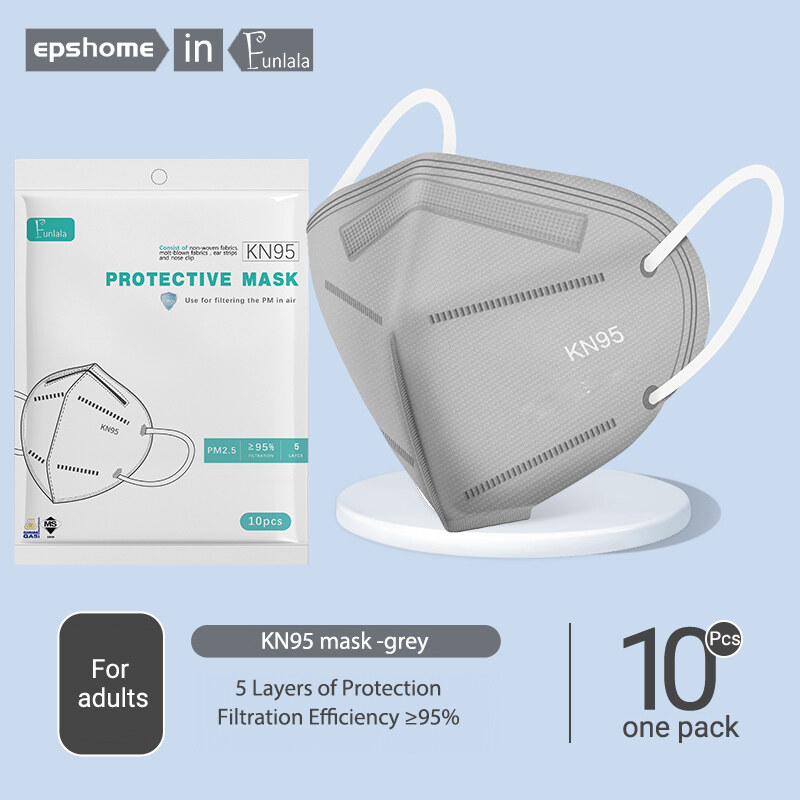 EPSHOME 100 PCS KN95 Mask Original 50 Pcs 5 ply Face Mask N95 Face Mask ...