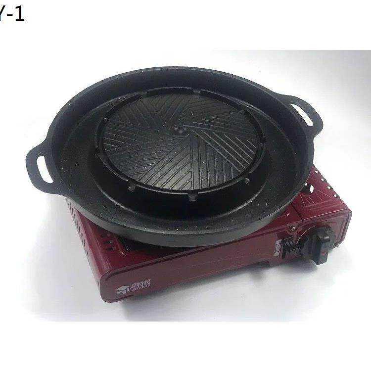 outdoor Non Stick Mookata Pan BBQ 2 In 1 Grill Thai Korean Shabu ...