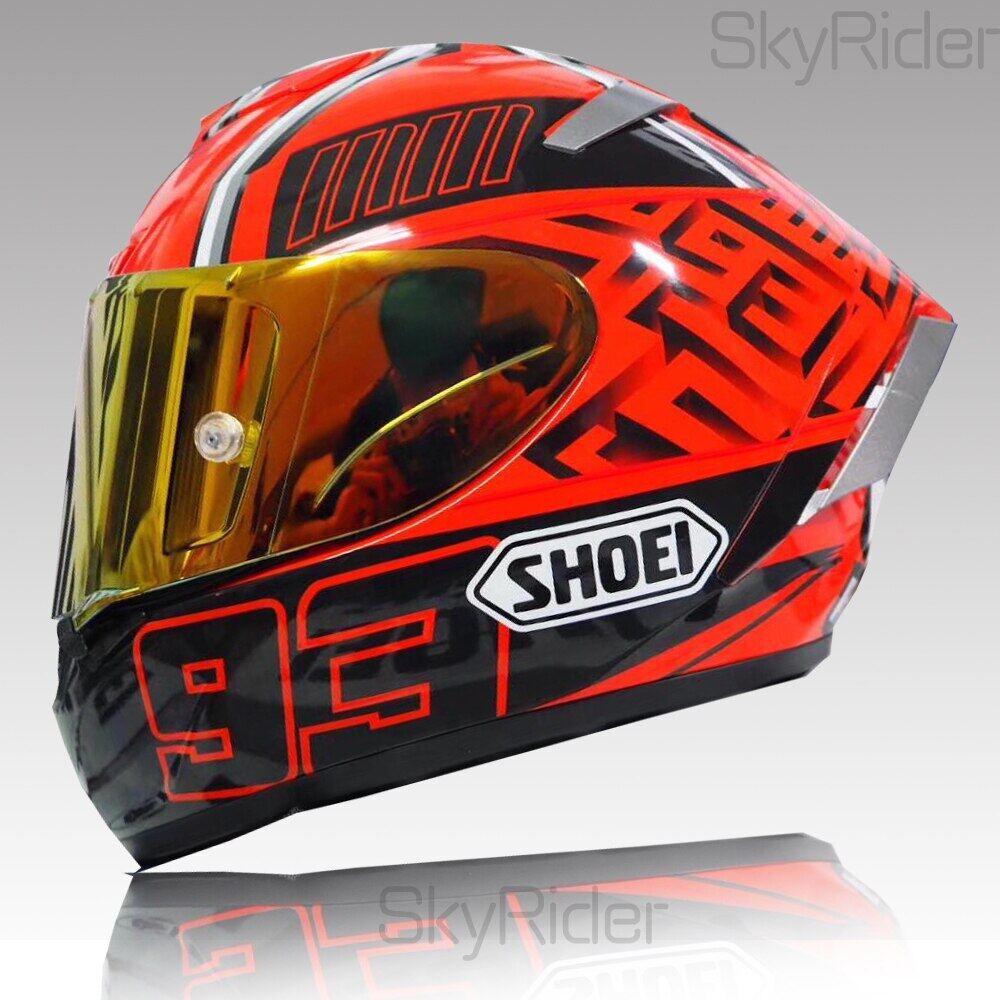SHOEI X14 93 Full Face Motorcycle Helmet, Red Ant Motocross Helmet ...