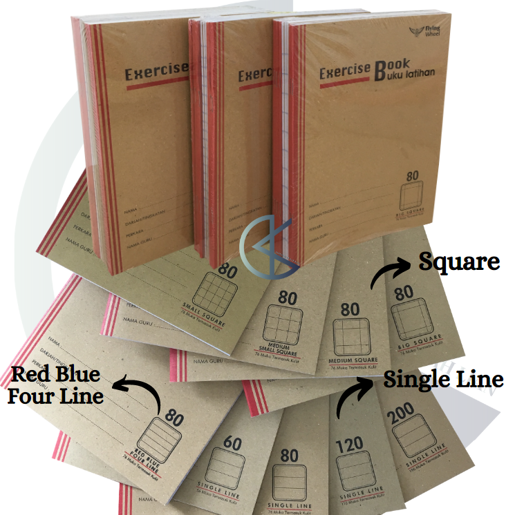 Exercise Book / Buku Latihan ( Single Line / Red Blue Four Line / Small ...