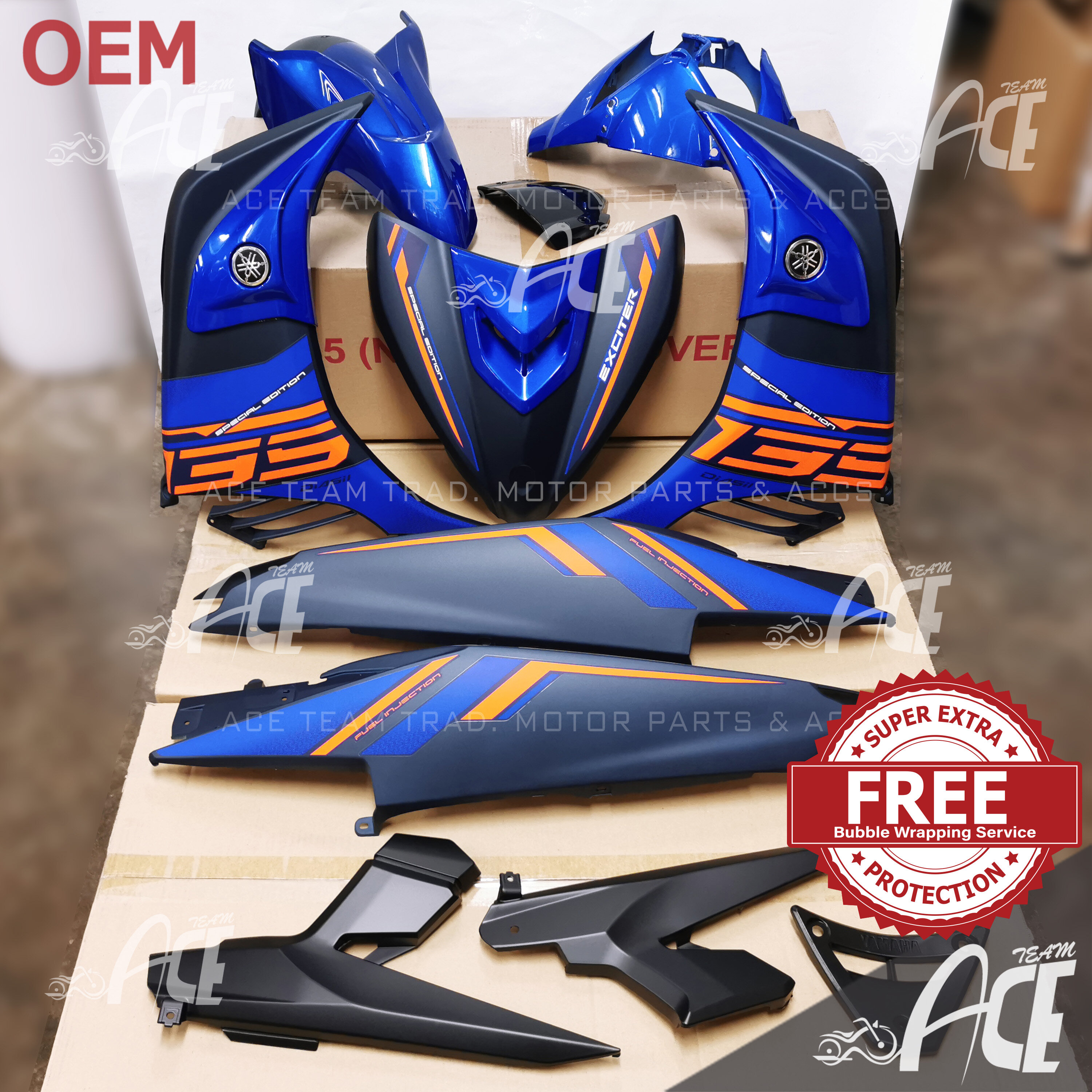 Coverset LC135 V4 V5 V6 Exciter 2021 Raptor Blue Metallic The Four King ...