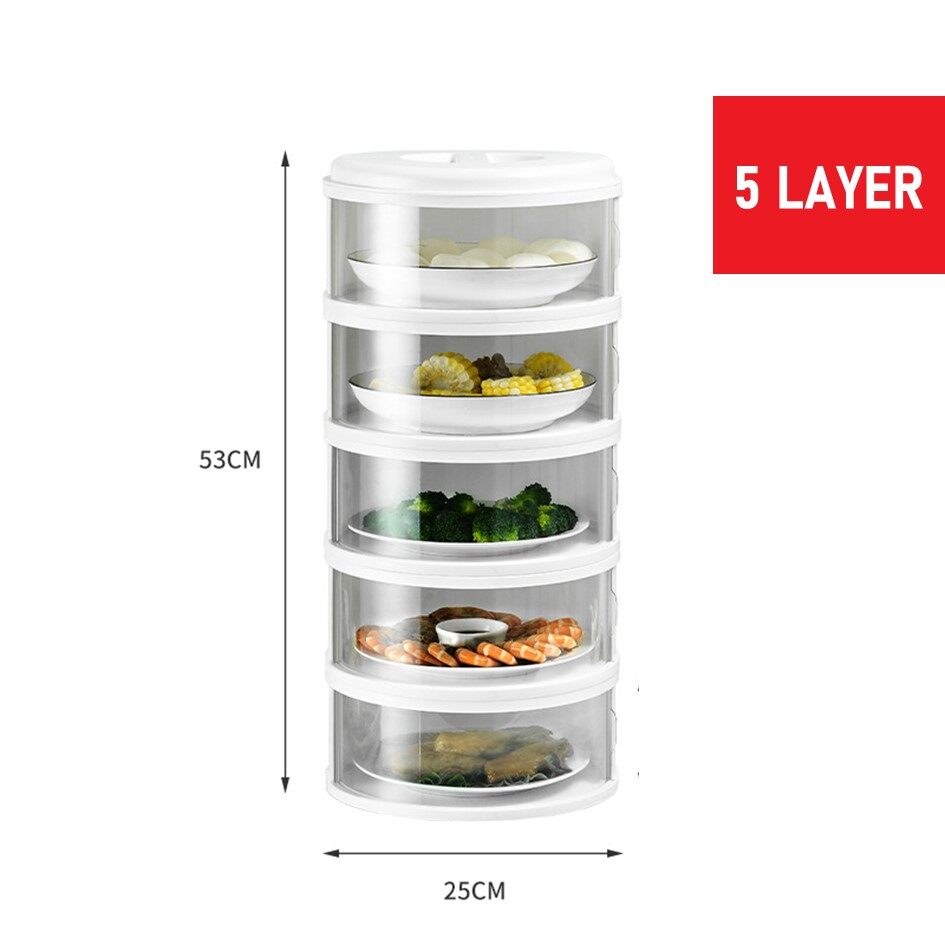 SUPAMO Premium Food Cover 5 Layer 4 Layer Stackable Food Cover Dish ...