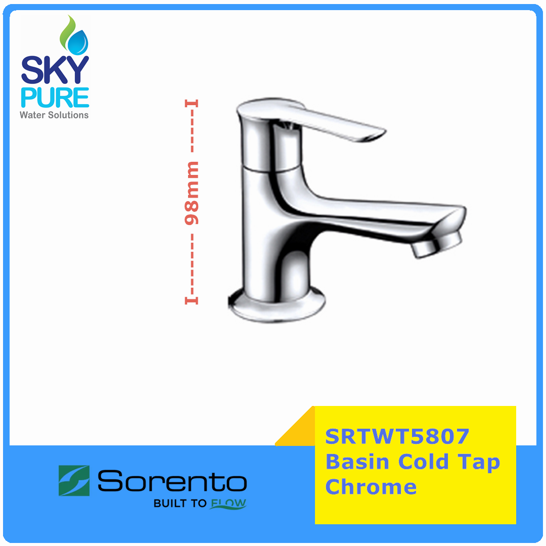 SORENTO Basin Cold Tap Rose Gold Basin Tap SRTWT5857-RG Black Basin Tap ...