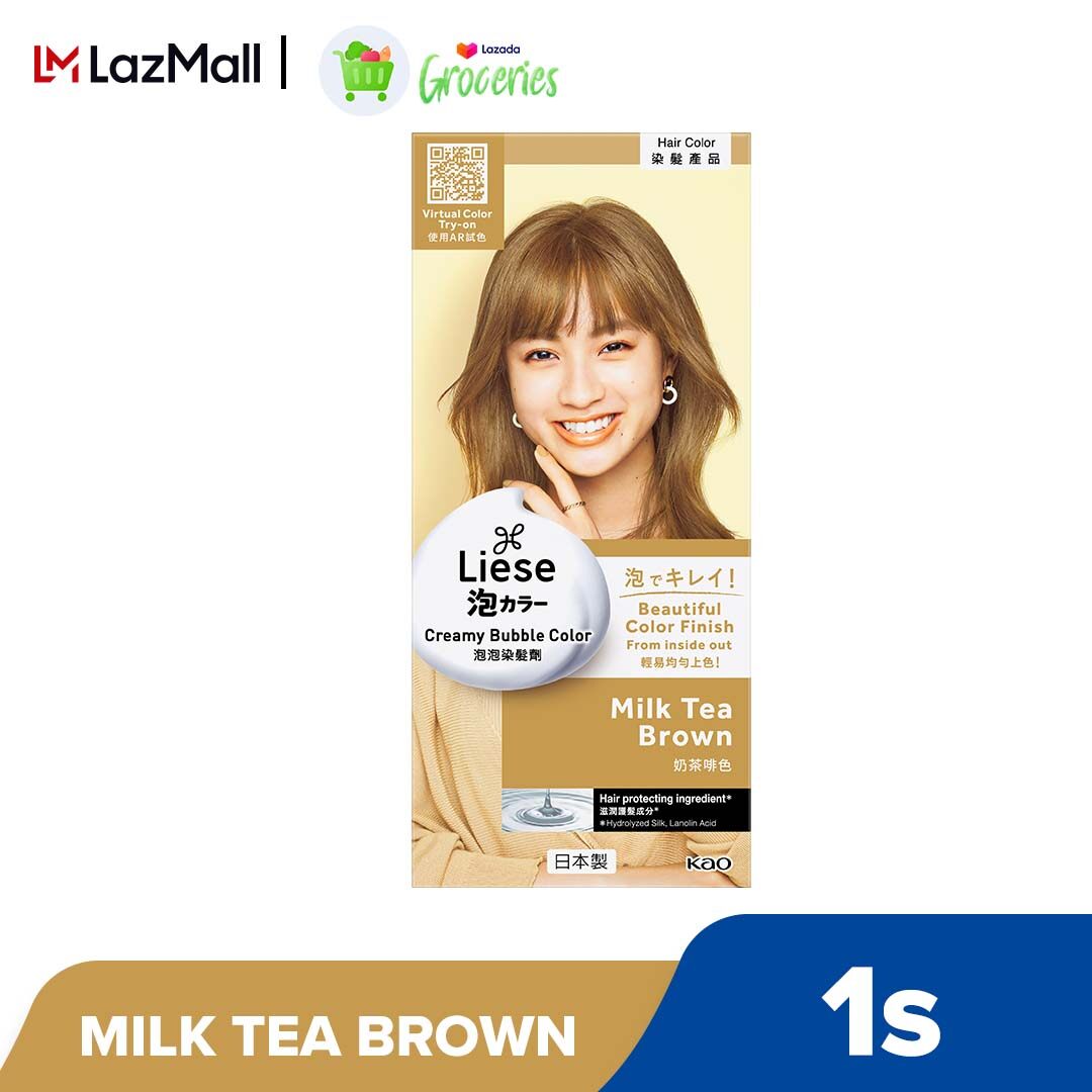 Liese Creamy Bubble Colour (Natural Series) -Milk Tea Brown | Lazada