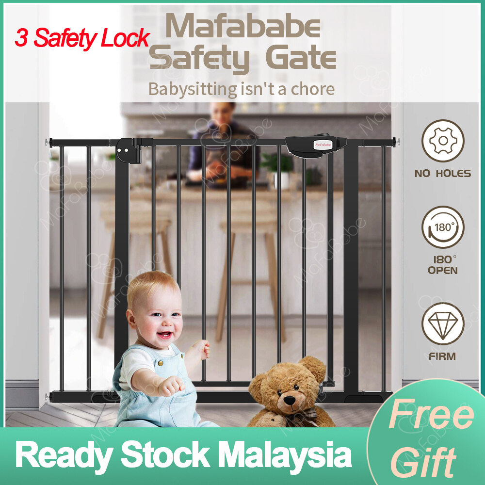 Mafababe Baby Safety Gate 3 Safety Lock Auto Lock Pagar Bayi Door ...