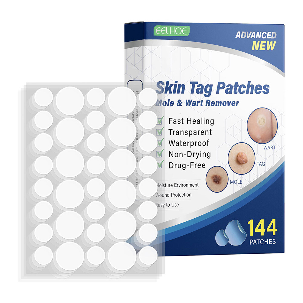 144 Pcs Skin Label Remover Patches Warts Removal Pads For Fingers Arms ...