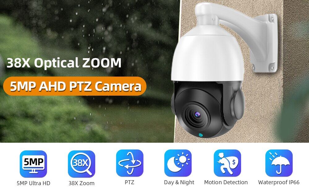 38X AHD Optical PTZ ซูม5.0MP TVI CVI CVBS การมองเห็นได้ในเวลากลางคืนทน ...