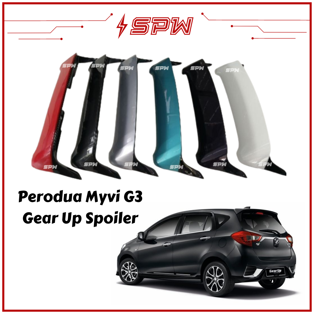 Perodua Myvi Spoiler G3 (2018 to 2022) Rear OEM Gear Up ABS Spoiler ...