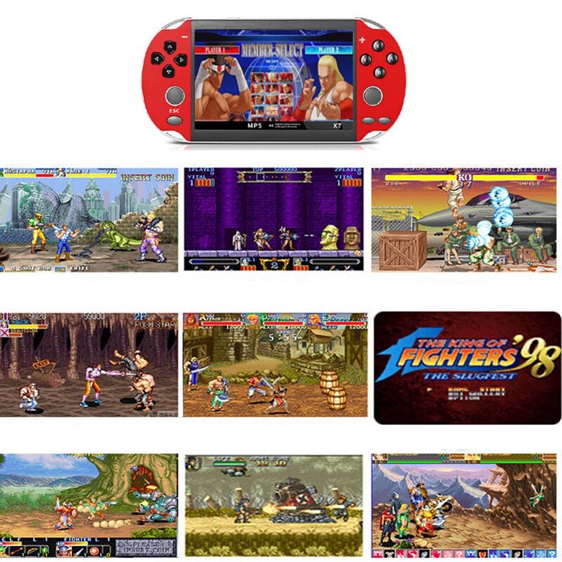 【COD】4.3-5.1นิ้ว X7 Plus LCD PSP Double Rocker เกมแบบพกพาคอนโซล TFT ...