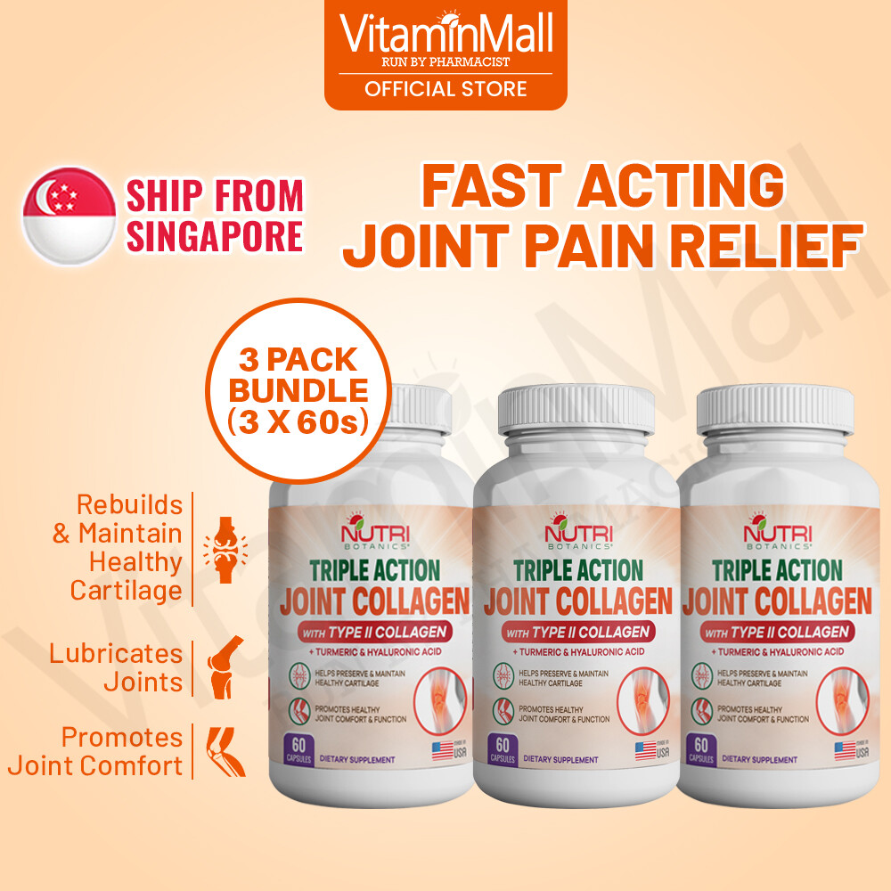 Nutri Botanics Triple Action Joint Collagen with Type II Collagen ...