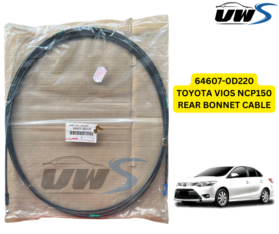 64607-0D220 TOYOTA VIOS NCP150 REAR BONNET CABLE | Lazada