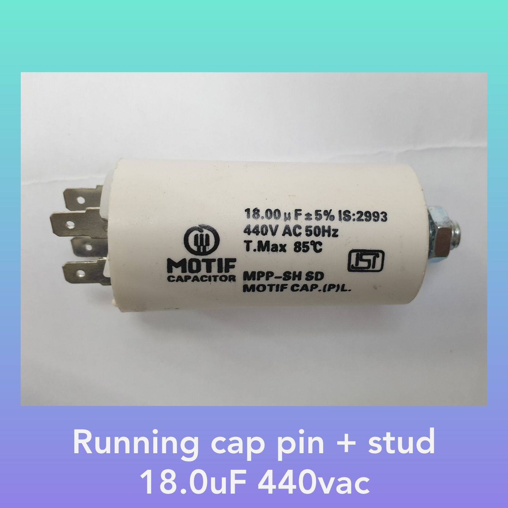 MTF Running Capacitor 18uF 440VAC 4 pin + stud | Lazada