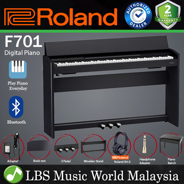 Roland F-701 88 Key Digital Piano with PHA-4 Keyboard with Bluetooth ...