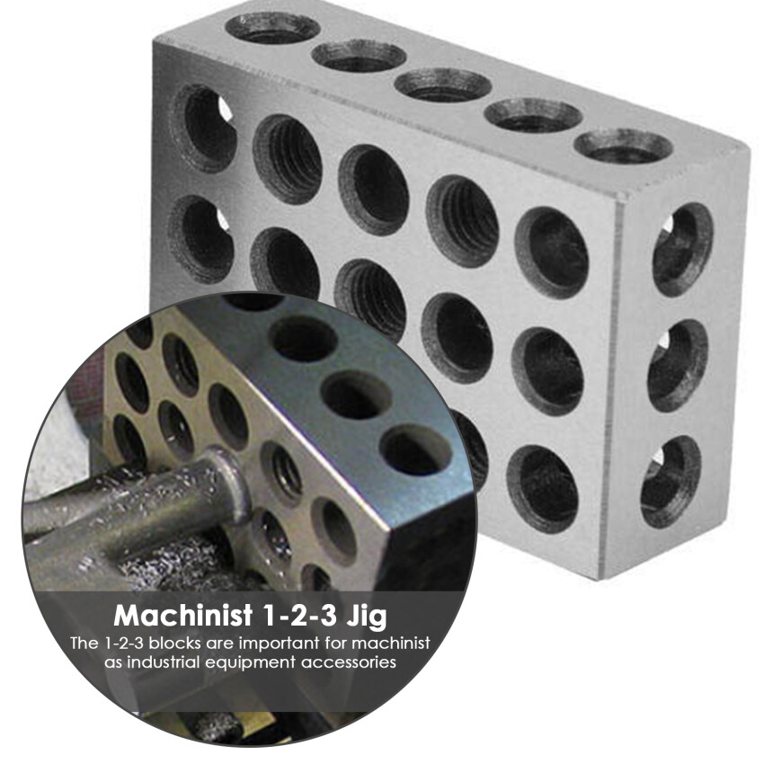 2Pcs 25X50X75Mm Precision Blocks,23 Holes Clamping Blocks Metric,Lathe ...