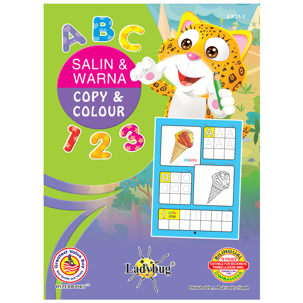 Salin Dan Warna Abc & 123 Copy Colouring Book EB23 - 1 | Lazada