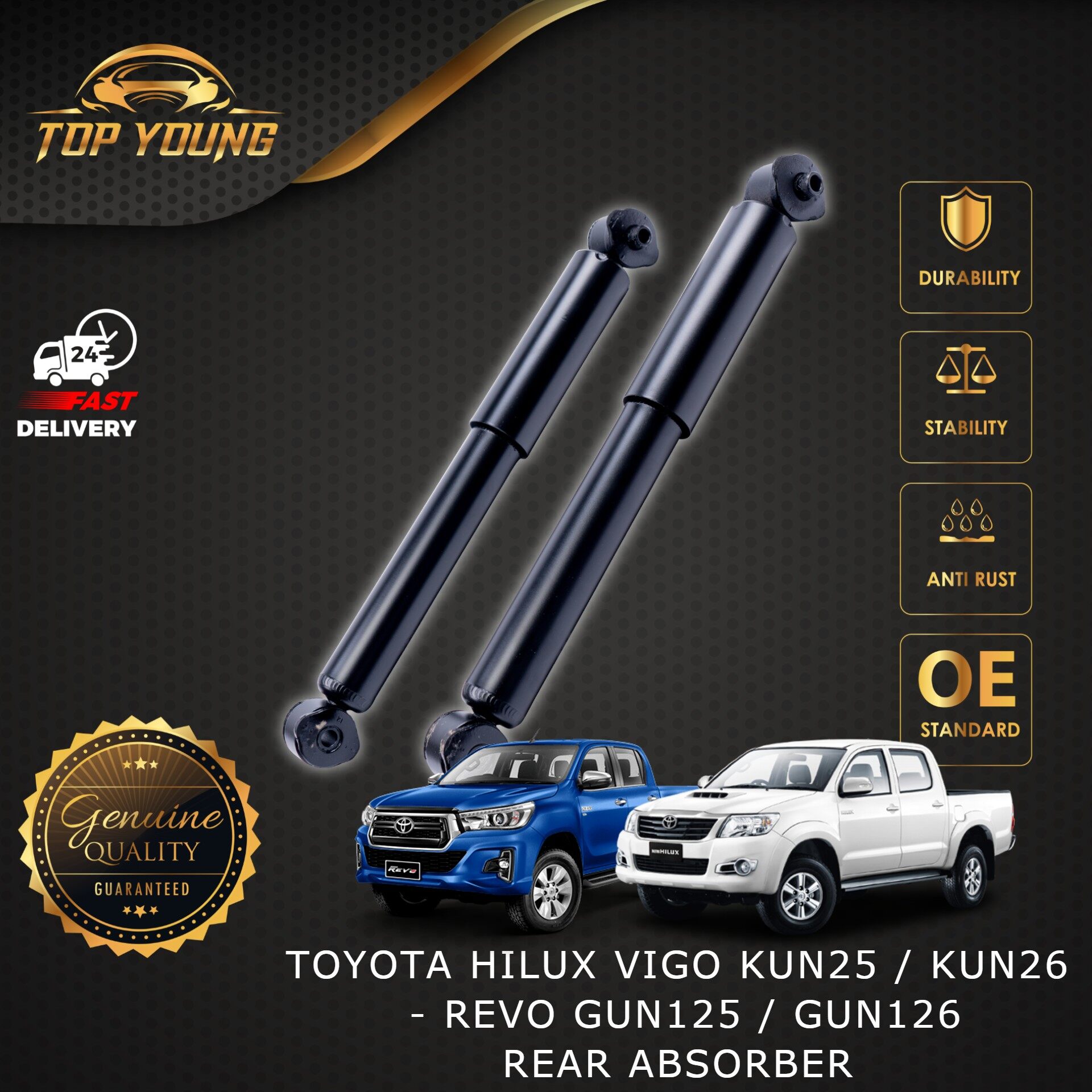 ABSORBER TOYOTA HILUX KUN25 REAR (BELAKANG) ABSORBER HEAVY DUTY OEM ...