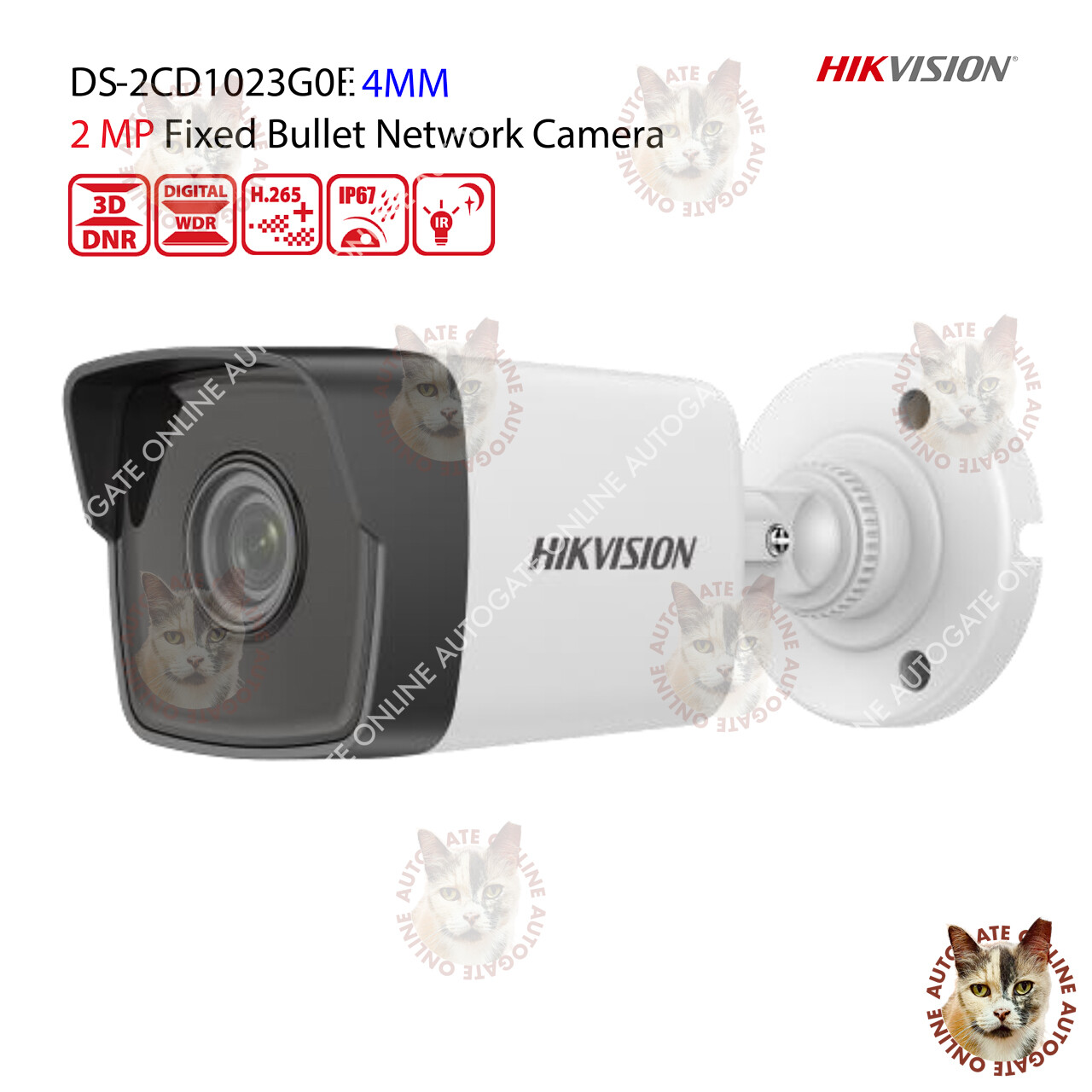 HIKVISION DS-2CD1023GOE-I Network IP POE 2MP 4MM 1080P | Lazada