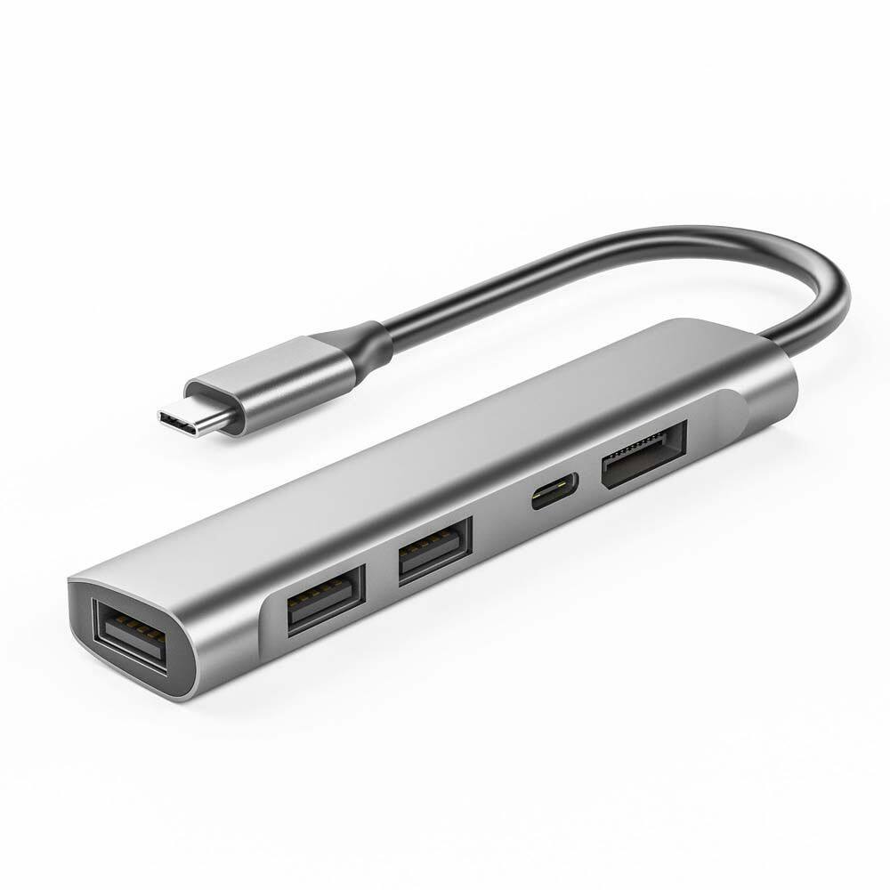 LFYE5L 5 IN 1 4K6 0Hz USB-C อุปกรณ์คอมพิวเตอร์ DisplayPort Type-C ไปยัง PD USB 2.0 5 In 1แท่นวาง ...