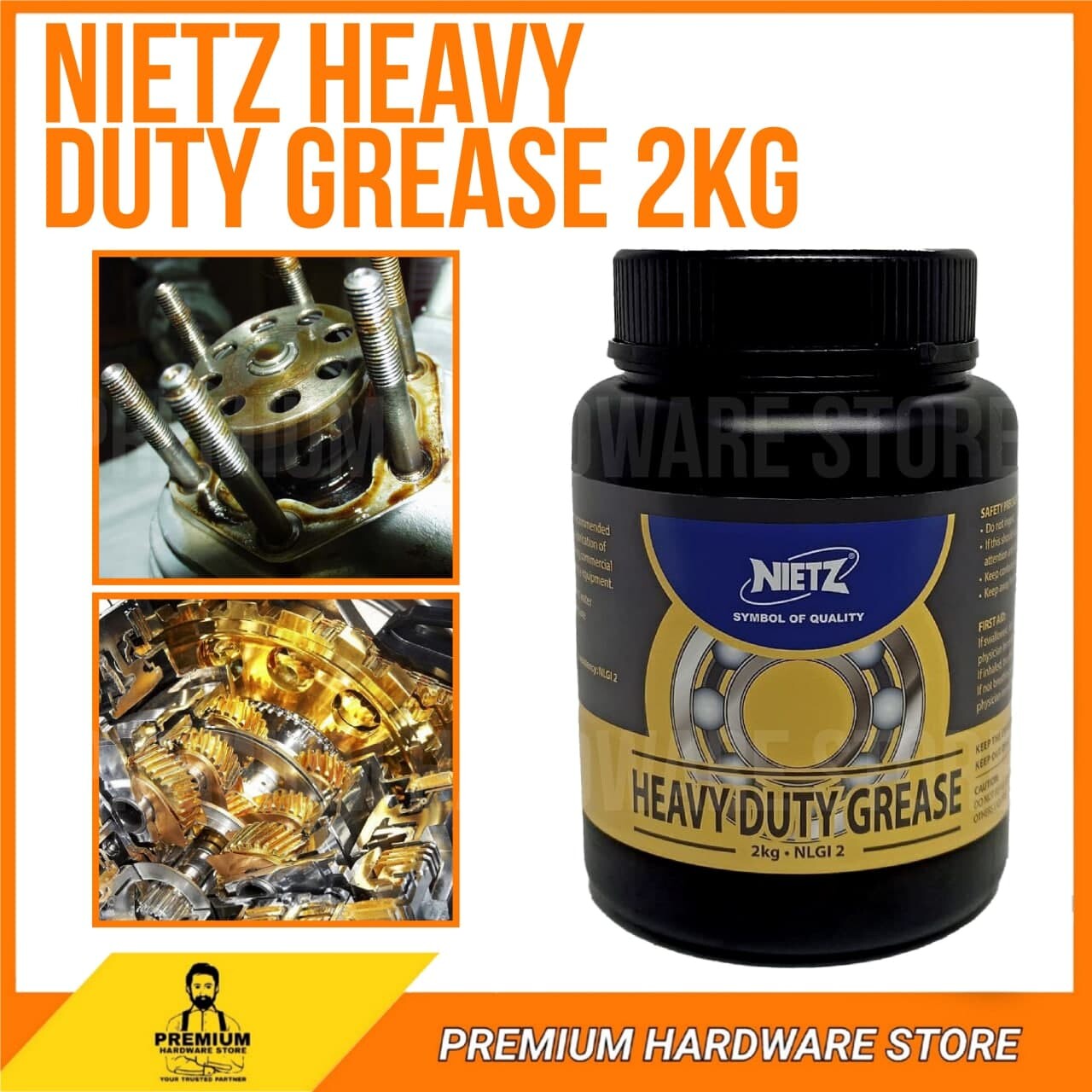 NIETZ HEAVY DUTY GREASE 2KG FOR A WIDE RANGE OF INDUSTRIAL APPLICATIONS ...