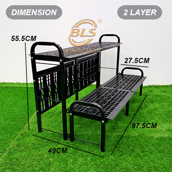 BLS CP MULTILAYER FLOWER RACK BLACK COLOR DIY IRON STAND GARDEN TOOLS ...