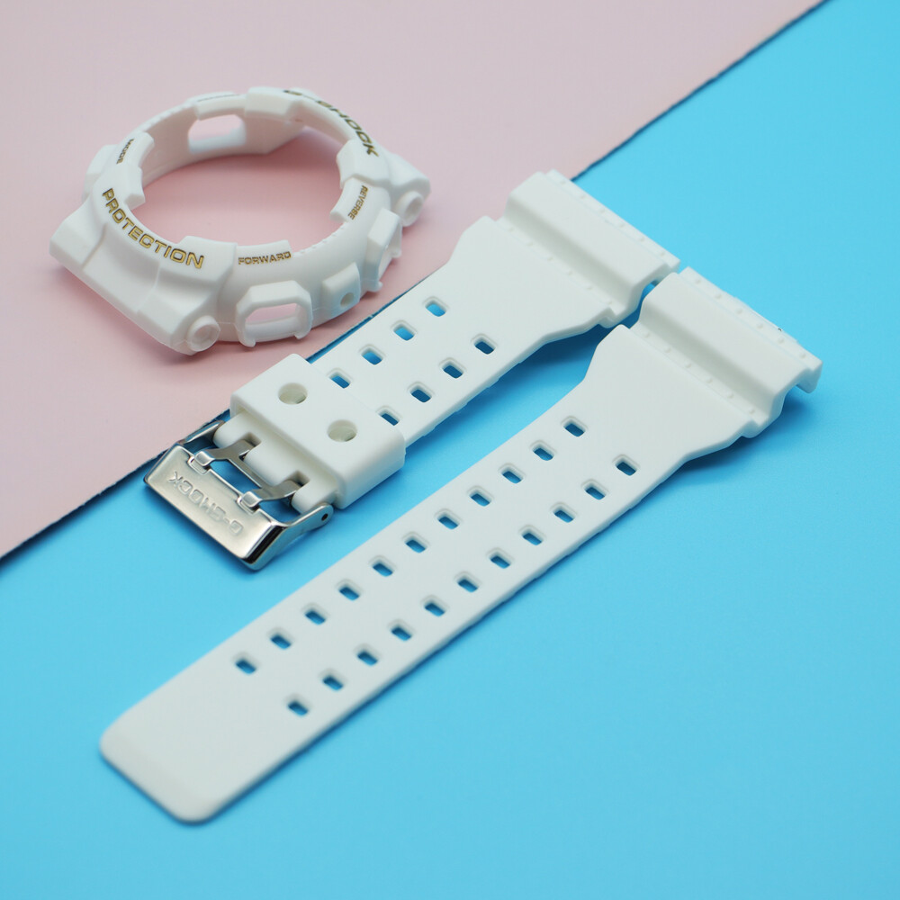 สายนาฬิกาซิลิโคนพร้อมเคส,สำหรับCasioอุปกรณ์ใส่แนบชุดซิลิโคนสำหรับผู้ชาย ...