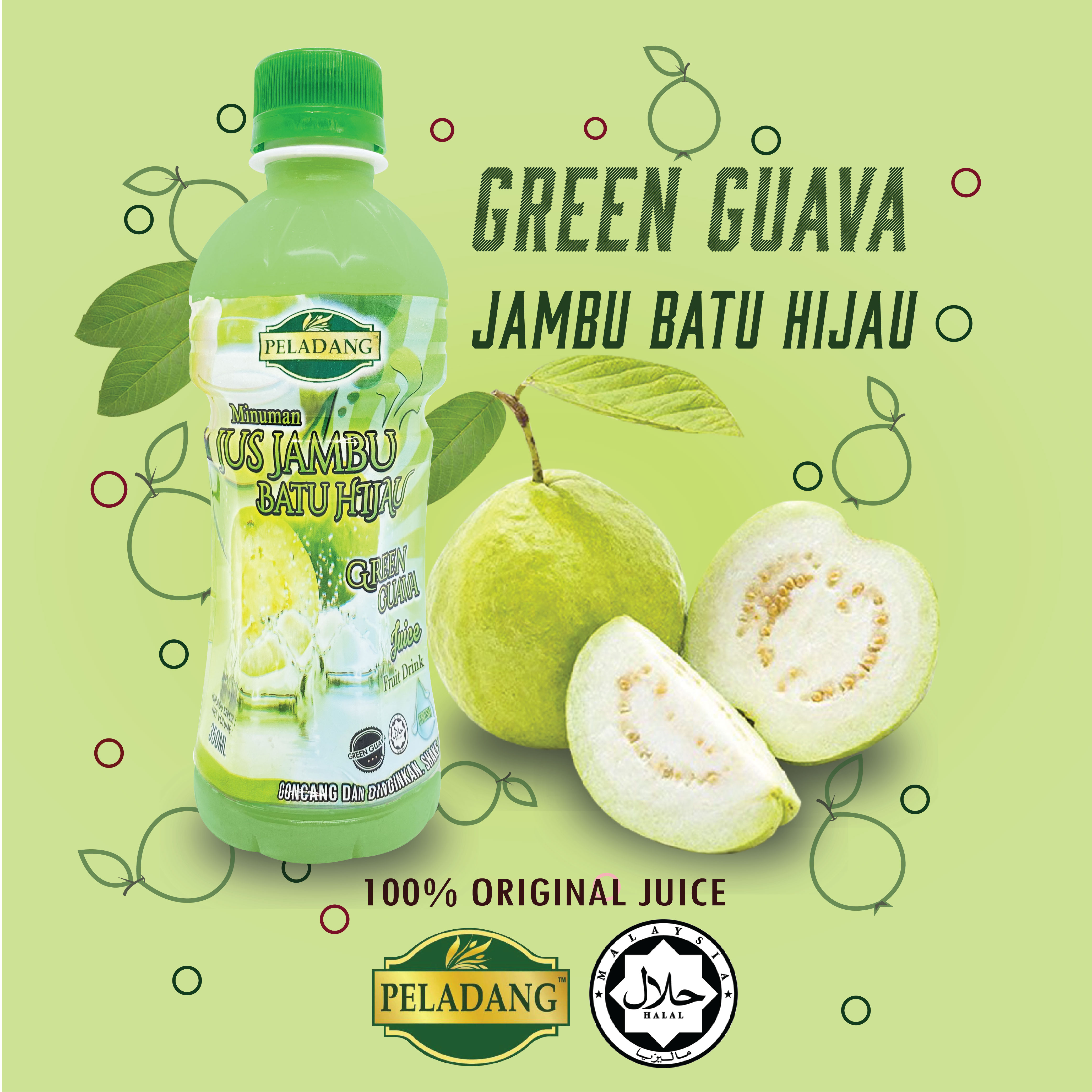 PELADANG Green Guava Fresh Juice 300ml / Jus Buah Jambu Batu Hijau | Lazada