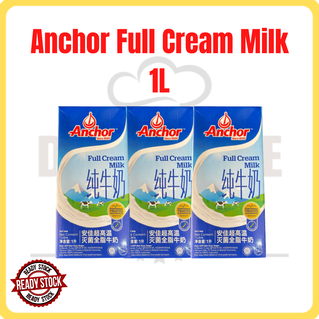 Anchor Full Cream Milk/Susu Penuh Krim/全脂牛奶/Cake/Kek/蛋糕/Breakfast ...