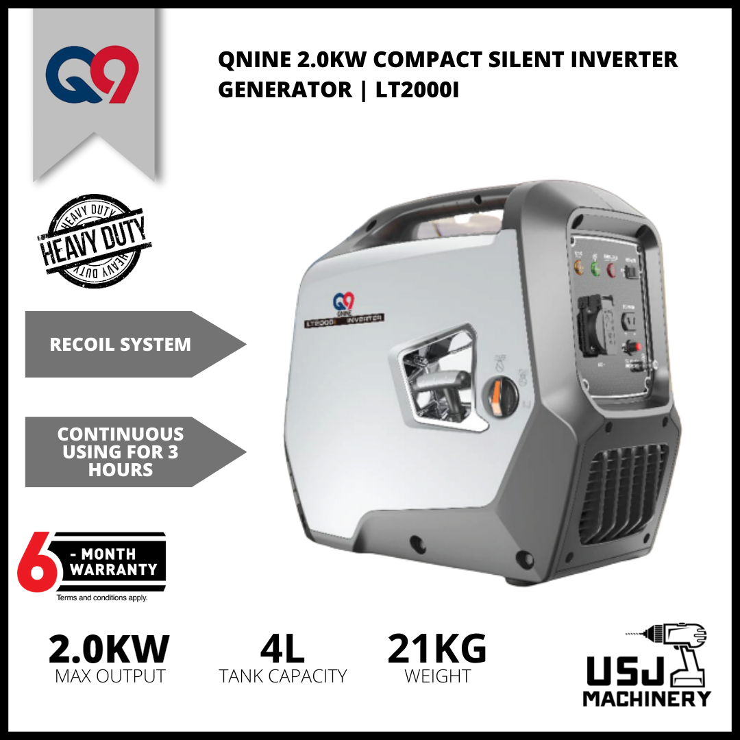QNINE 2.0kW Compact Silent Inverter Generator LT2000i | 6 Months ...