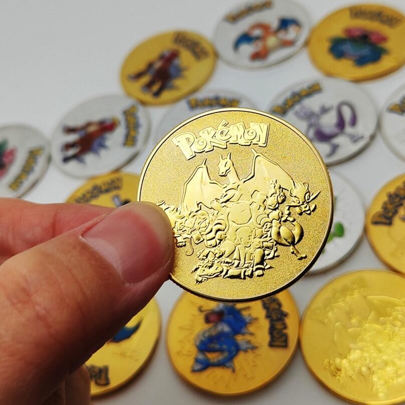 Pokemon Coins Metal Silver Mewtwo Coins Anime Commemorative Coin ...