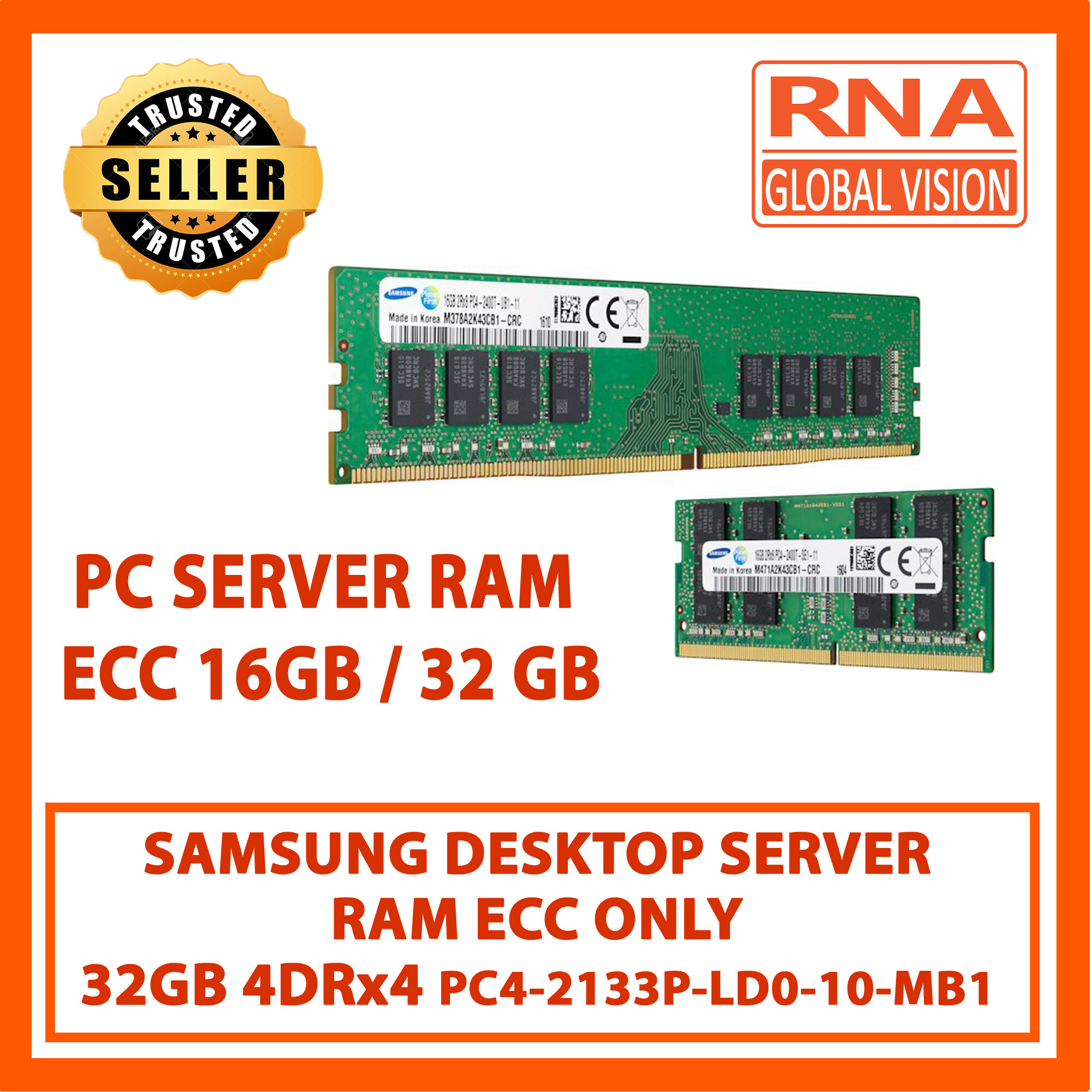 RAM DESKTOP SERVER , RAM PC SERVER / WORKSTATION ECC 32 GB / 32GB ...